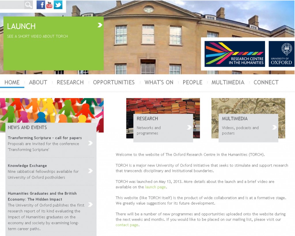 Screenshot of the Torch website | IT Services Research Support team